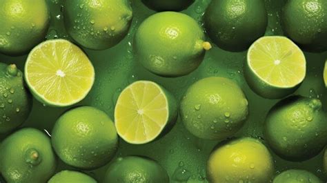 Premium Ai Image Fresh Lime Fruit Background