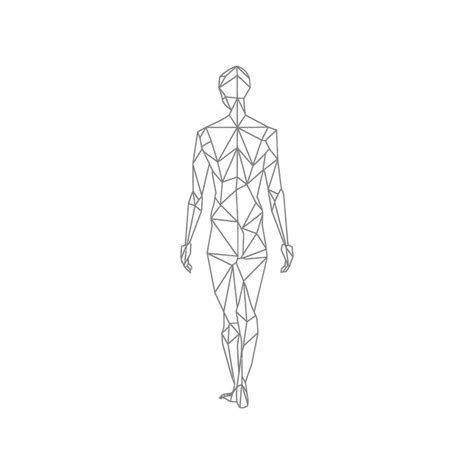 Geometric Human Figure A Modern Perspective On The Body Premium Ai Generated Vector