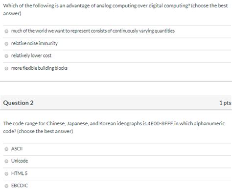 Which Of The Following Is An Advantage Of Analog