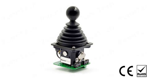 Runntech Single Axis Joystick With 3 No Directional Contacts And 2×25k
