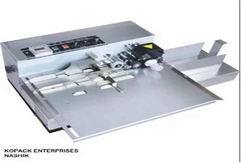 kopack ss dry ink batch coder machine pouches and cartons model di