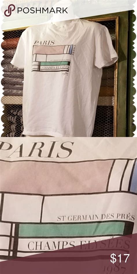 Brandy Melville John Galt Paris T Shirt Top Moda Femenina Moda Femenina