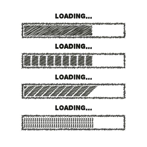 Vector Progress Loading Bar Set Process Indicator Vector Art At Vecteezy