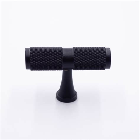 Espen Black Knurled Solid Brass Cabinet T Bar And Pull Final Sale Simply Effortless