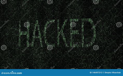 Abstract Digital Background Binary Code Hacked Green Color 3d