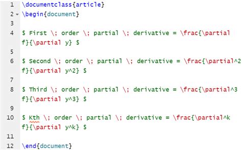 Partial Derivative Symbol