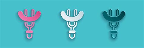 파란색 배경에 격리된 포크 아이콘의 용지 컷 소시지 구운 소시지와 향기 표지판 종이 아트 스타일 벡터 고기에 대한 스톡 벡터 아트 및 기타 이미지 Istock