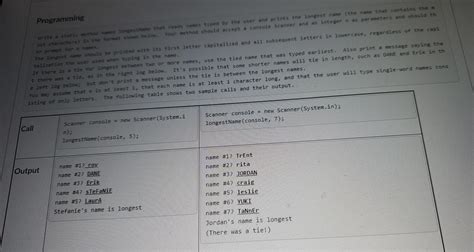 Solved Programming Write A Static Method Name Dengestname