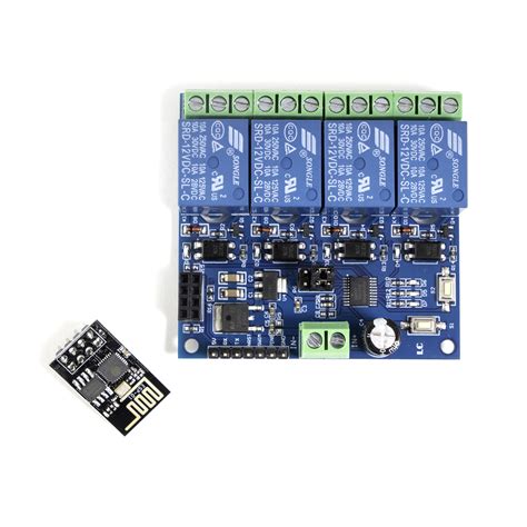 4 канальное реле с Wi Fi модулем 8266 купить по выгодной цене