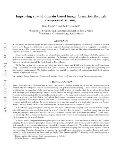 Pdf Improving Spatial Domain Based Image Formation Through Compressed