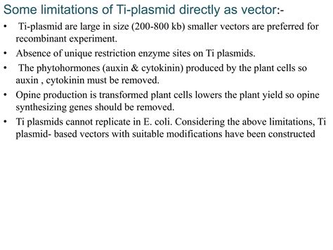 Ti Plasmid Derivatives Pptx