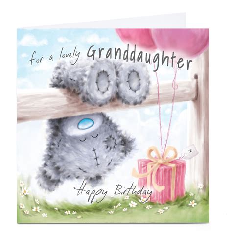 Buy Personalised Tatty Teddy Birthday Card For A Lovely Granddaughter