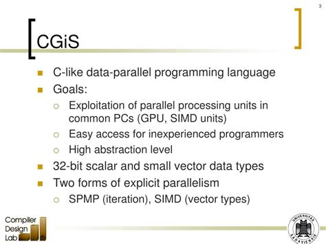 Ppt Exploiting Simd Parallelism With The Cgis Compiler Framework