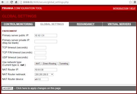 Setting Up A Load Balancing Lvs Nat Cluster With Piranha Linux Security
