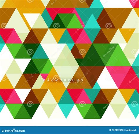 Multicolored Triangles Abstract Background Mosaic Tiles Concept Stock Vector Illustration Of