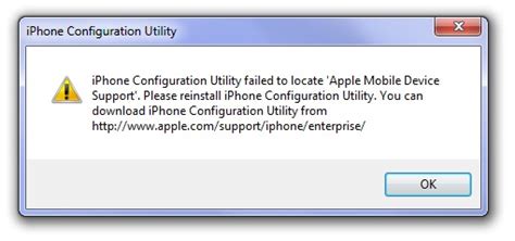 Iphone Configuration Utility Failed To Locate ‘apple Mobile Device