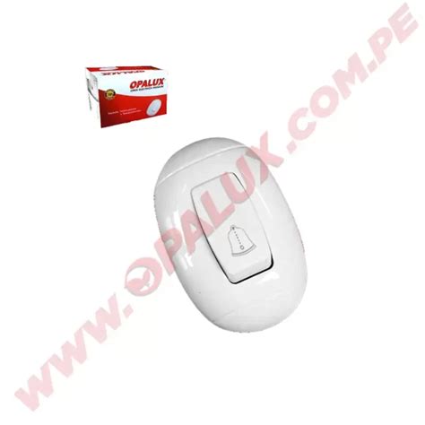 Interruptor Oval A Para Sobreponer Para Timbre Color Blanco Opalux Life Store