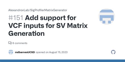 Add Support For Vcf Inputs For Sv Matrix Generation Issue Alexandrovlab
