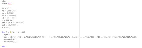 Solving Qubic Equations With For Loop Rmatlab