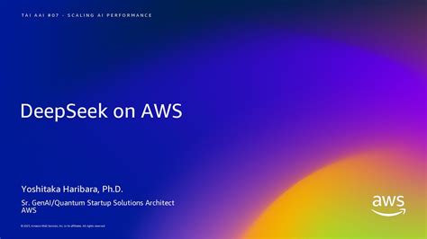 Deepseek On Aws Speaker Deck