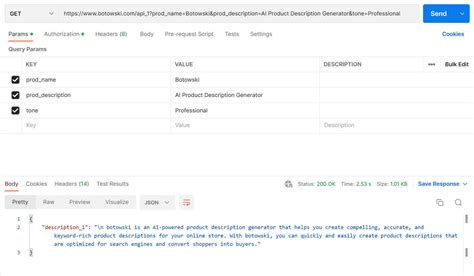 Product Description Generator Botowski