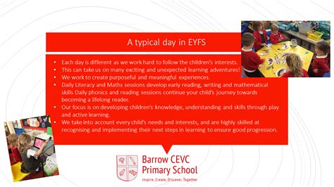 Admissions Information Barrow Cevc Primary School