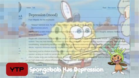 Ytp Spongebob Has Depression Youtube