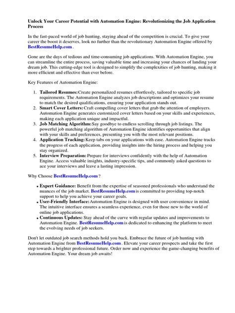 Automation Engineer Resume Template Pdf Software Testing Automation