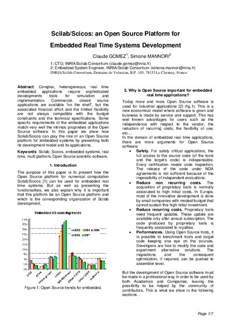 Pdf Scilabscicos An Open Source Platform For Embedded Real Time