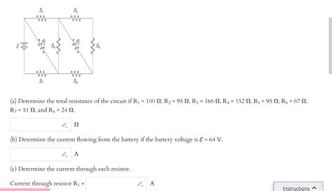C Determine The Current Through Each Resistor Current Course Hero