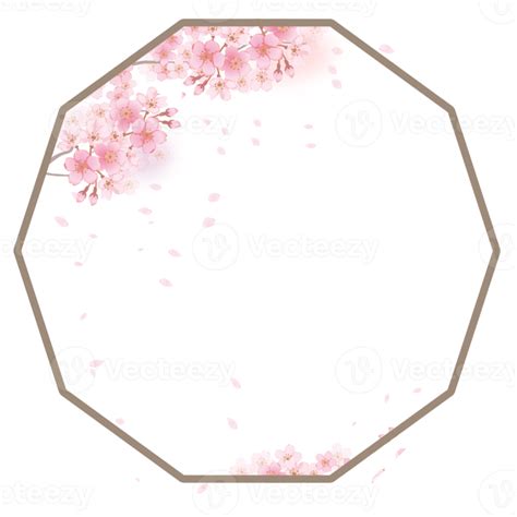 Pink Sakura Frame 15327611 Png
