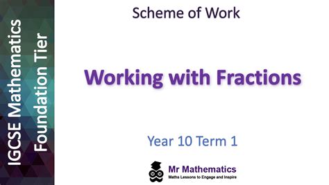Igcse Foundation Working With Fractions Mr