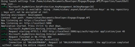 C The Application Completed Without Reading The Entire Request Body Net Core Stack