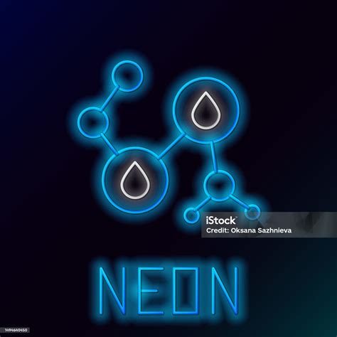 빛나는 네온 라인 분자 오일 아이콘은 검은 배경에 분리되어 있습니다 화학에서 분자의 구조 다채로운 개요 개념입니다 벡터 0명에 대한 스톡 벡터 아트 및 기타 이미지 Istock