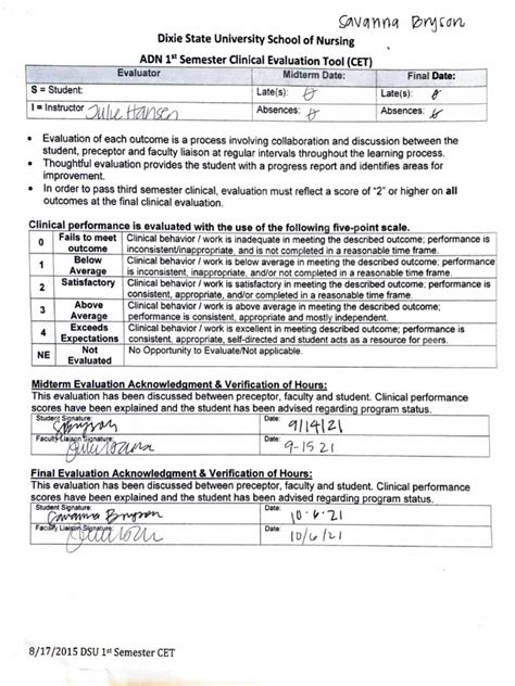 Final Clinical Evaluation Pdf