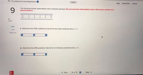 Solved Correlation Linear Regression Help Save Exit Chegg