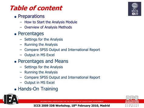 PPT Using The IEA IDB Analyzer Percentages Means PowerPoint Presentation ID 2627898