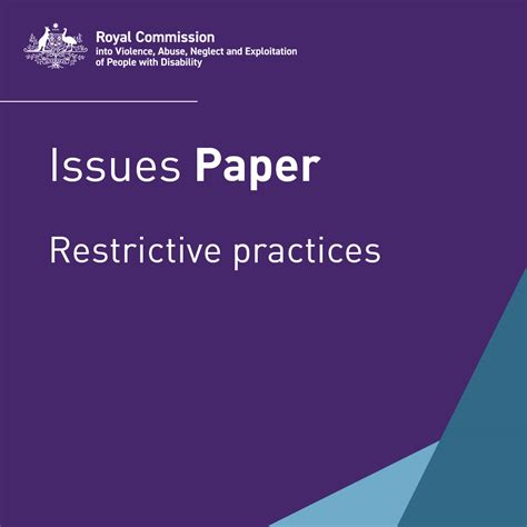Restrictive Practices Royal Commission Into Violence Abuse Neglect