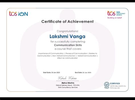 Lakshmi Sahithi Vanga On Linkedin Tcsion Tcsion Communicationskills