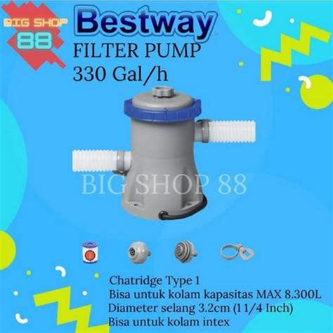 Jual Bestway Pompa Filter Kolam Renang Filter Pump Pool Flowclear Ori