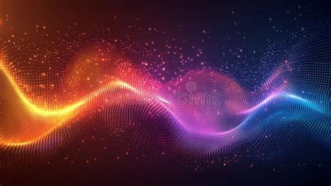 Colorful Abstract Wave Pattern Representing Sound And Light