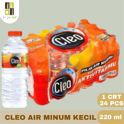 Jual Cleo Air Mineral Air Minum Kemasan Botol Kecil 220ml 1 Krat [ 24 Pcs] Shopee Indonesia