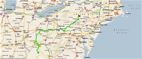 Road Map Of Ohio To Pittsburgh Pennsylvania