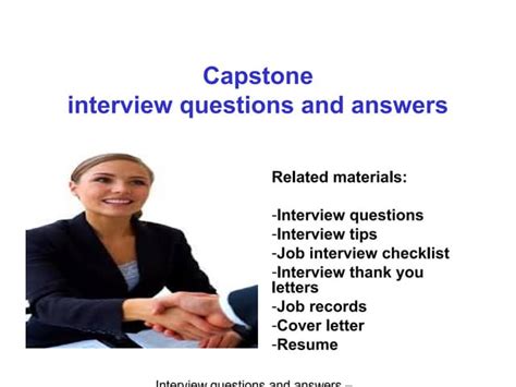 Capstone Interview Questions And Answers Ppt
