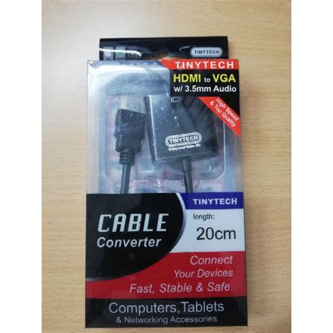 Original TINYTECH Cable Converter HDMI To VGA Shopee Malaysia