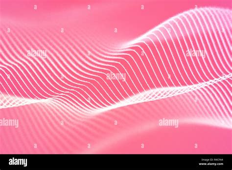 3d Sound Waves Big Data Abstract Visualization Stock Vector Image