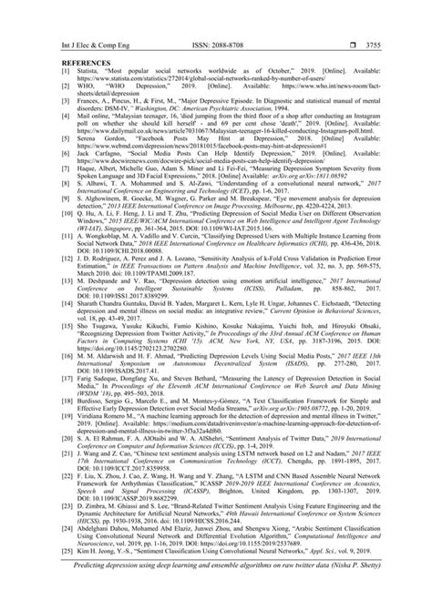 Predicting Depression Using Deep Learning And Ensemble Algorithms On Raw Twitter Data Pdf