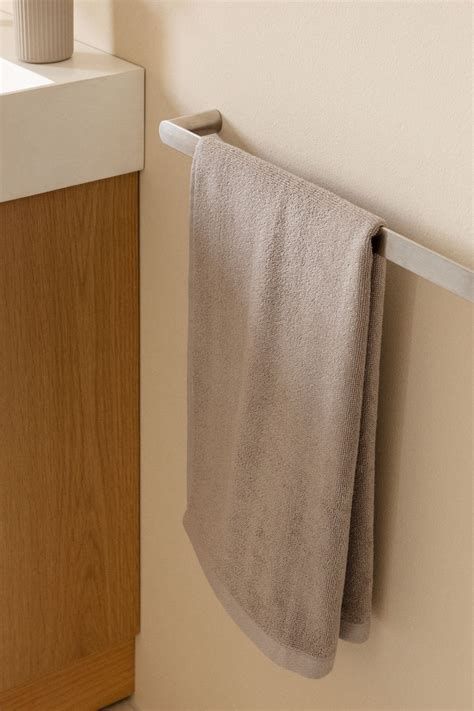 Wall Mounted Towel Rack With Bar Cm For Bathroom In Stainless Steel Alameda Sklum