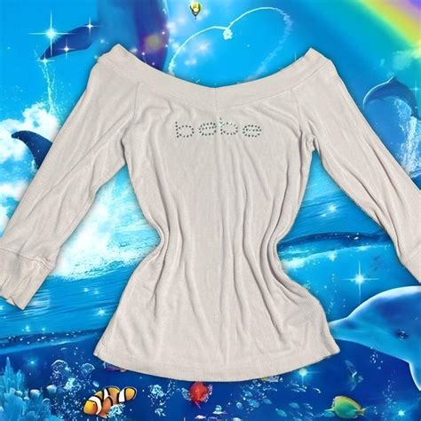 Bebe Rhinestone Off The Shoulder Top I Think Its Depop