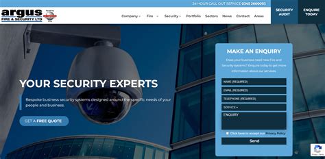 Argus Fire And Security Ltd Designing Installing And Maintaining Alarms And Security Systems
